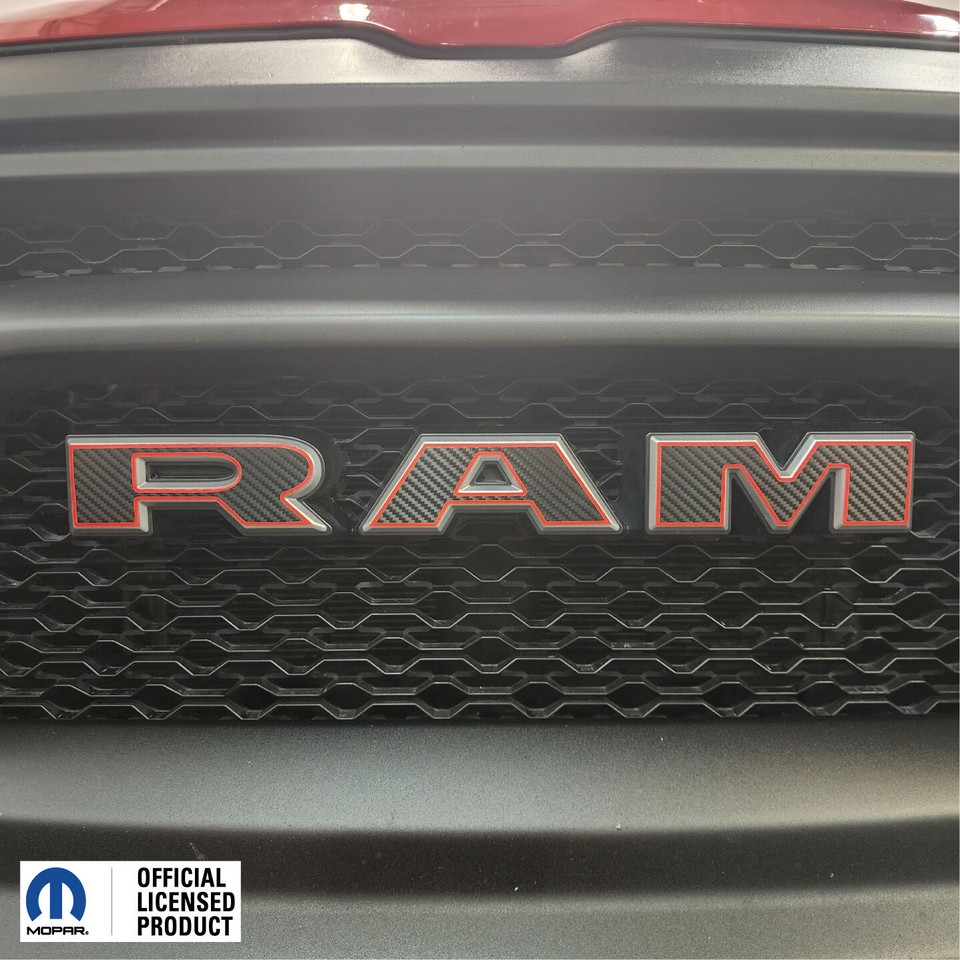 Fits 2019-2024 1500 Ram Bighorn Grille W Outlines Ram Overlay vinyl ...