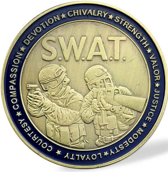 US SWAT Police challenge coin law enforcement St George Blue lives ...