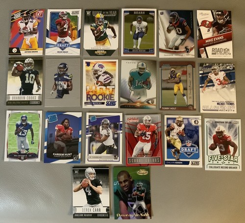 NFL FOOTBALL OFFENSIVE ROOKIE CARD LOT (20) BECKHAM, TAYLOR, ETC & FREE ...