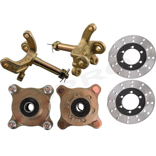 4 Stud Front Wheel Rim Hub Stub Axle Kit Rotor 110cc 125cc 150 Go Kart ...