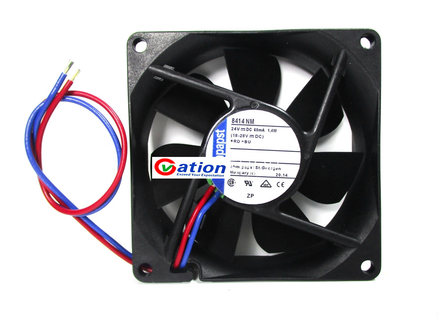 for new 8414 NM DC Cooling fan 24VDC 1.40W 60mA 80*80*25mm 2pin | eBay
