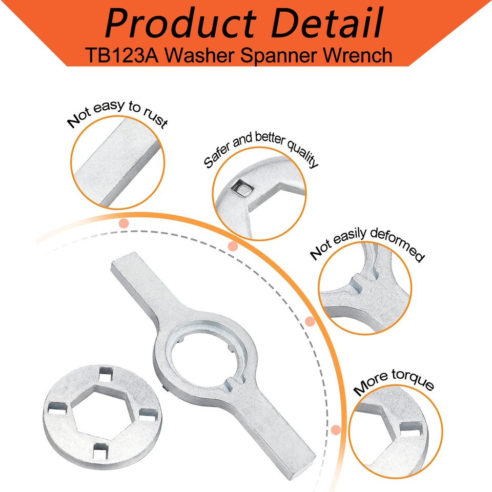 TB123A Washer Spanner Wrench Suitable for G E Whirl-pool Washing ...