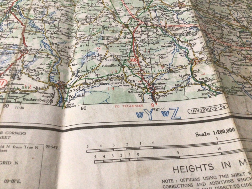 Vintage 1945 War and Navy Army Map Service World War II Map of Munchen ...