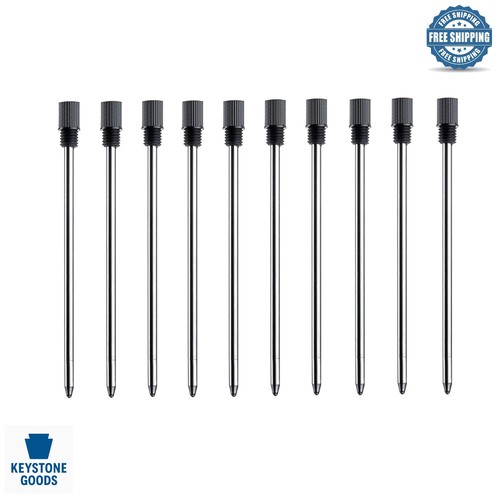 10x Black Ink Ballpoint Pen Refills for Standard D1 - Smooth, Fast ...