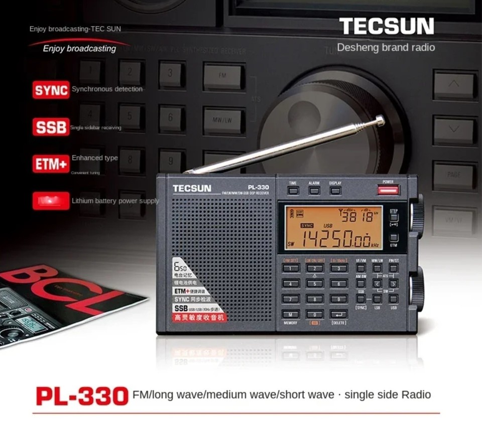 New Tecsun PL-330 Radio with SSB DSP Portable + XHDATA AN-80 Antenna | eBay