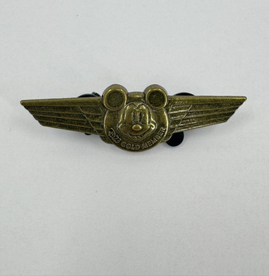 D23 Disney Gold Member Mickey Mouse Wings Aviator Pilot Gold Pin NEW | eBay