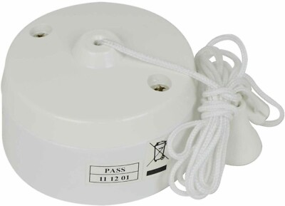 5 x 6 Amp Pull Cord Bathroom WC 1 Gang 2 Way Ceiling 1.5M Pull Cord ...