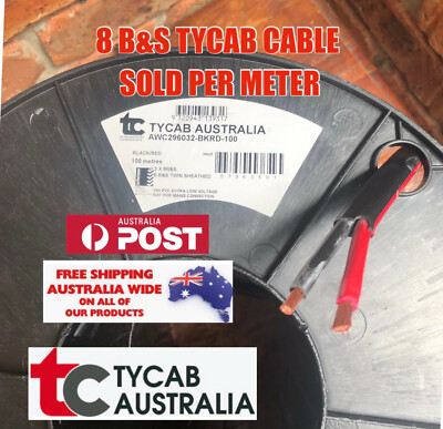 TWIN Cable 8 B&S 59A Tycab- Sold Per Meter Dual Battery 4X4 Wire Fridge ...