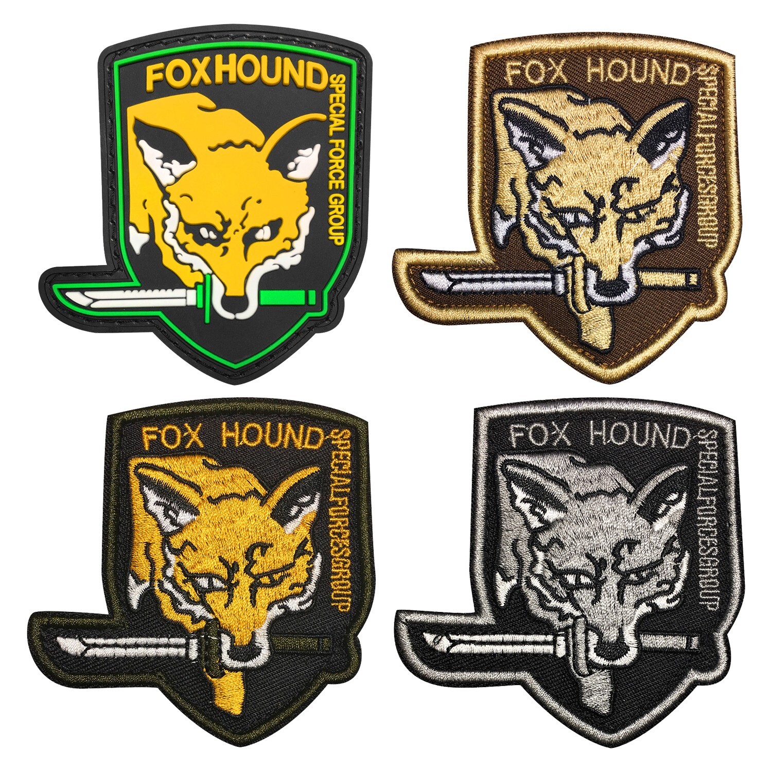 MORTHOME M Rubber Badges PVC Rubber 3D Embroidered Foxhound Green Morale Patch | eBay