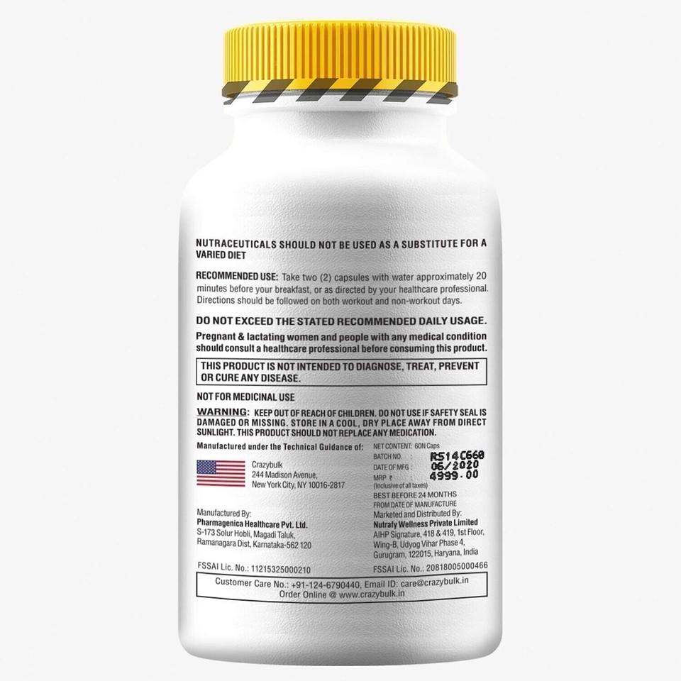 CrazyBulk GYNECTROL For Chest Fat, Natural Alternative 60 Capsules Free ...