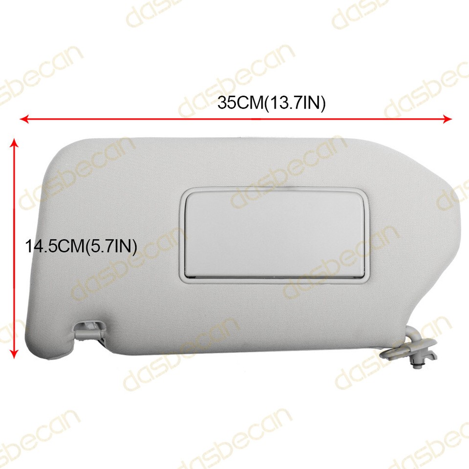 Left Driver Gray Sun Visor w/ Lights For Nissan Pathfinder 2013-2018 ...