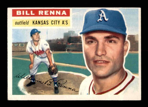 1956 Topps Bill Renna EX Gray Back #82 Baseball Card | eBay