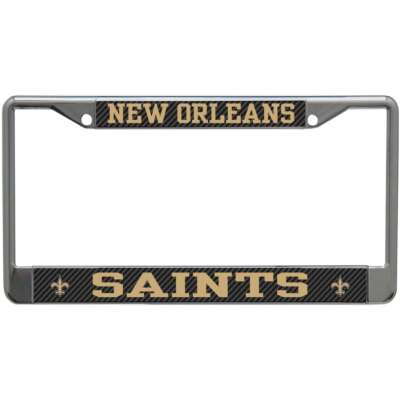 New Orleans Saints Metal License Plate Frame - Carbon Fiber | eBay
