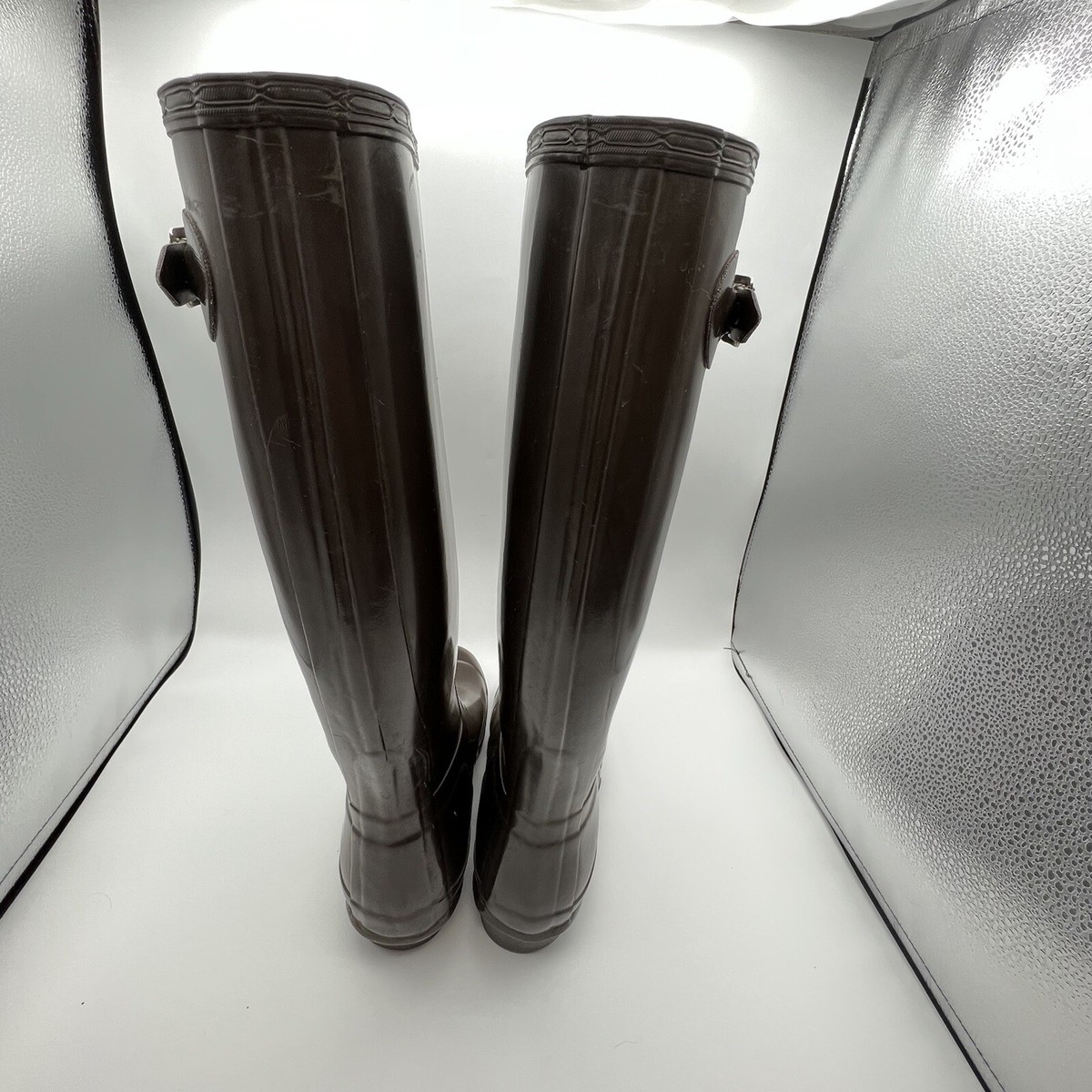 Shiny Black Hunter Boots