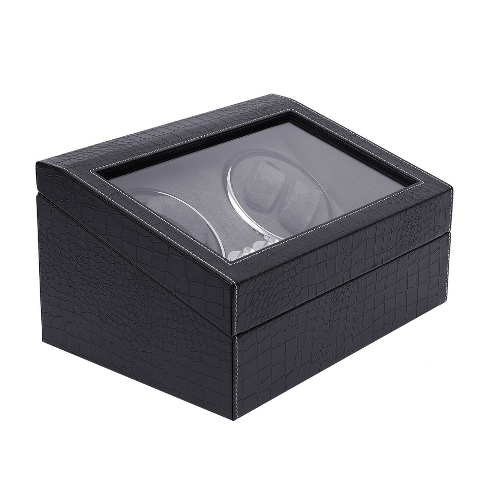 Luxury Watch Winder Storage Display Case 4+6 Slots Automatic Rotation ...