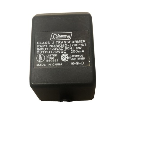 Genuine OEM Coleman AC Adapter Power Supply W35D-J200-4/1 12V DC 200mA ...