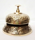 Working Brass Desk Bell Antique Vintage Ornate Hotel Reception Service ...