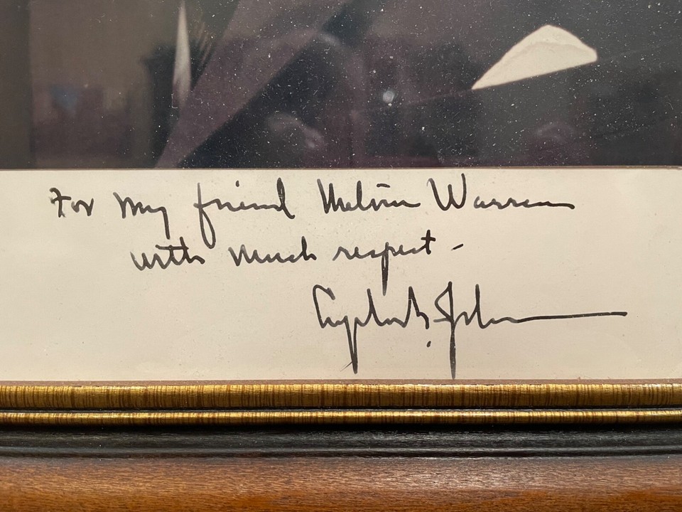 MELVIN WARREN PRESIDENT LYNDON B. JOHNSON SIGNED! PHOTOGRAPH NICE! RARE ...