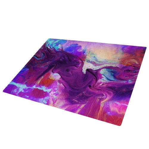 Purple Pink Blue Fuchsia Glass Chopping Board Kitchen Worktop Saver ...