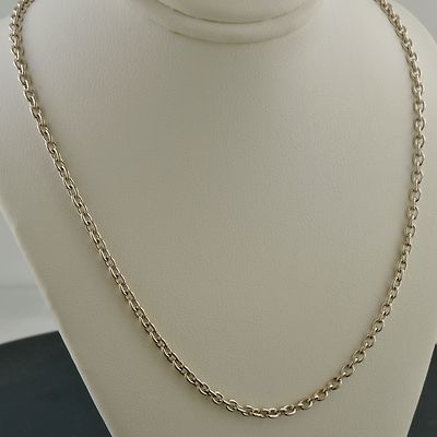 .925 STERLING SILVER RHODIUM PLATED 3.0MM ROUND CABLE LINK 18 INCH ...