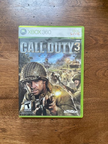 XBOX 360 Call Of Duty 3 Microsoft Complete Disc Pamphlet Preowned 2006 ...