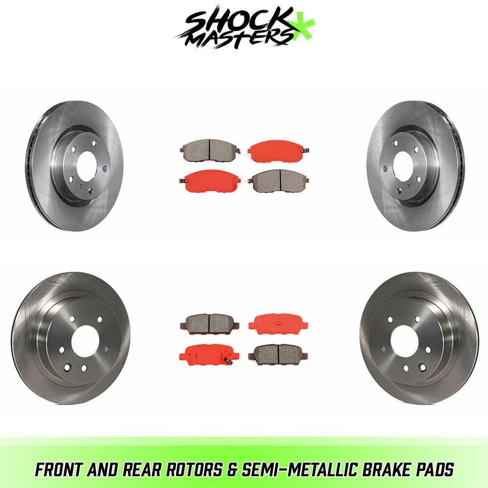 Front & Rear Rotors & Semi-Metallic Brake Pads for 2003-2005 Nissan ...