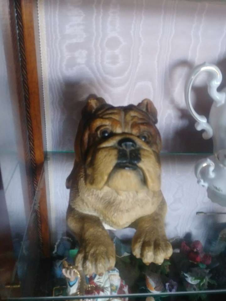 Vintage Universal Statuary 1986 Life Size english bulldog Dog Figurines ...
