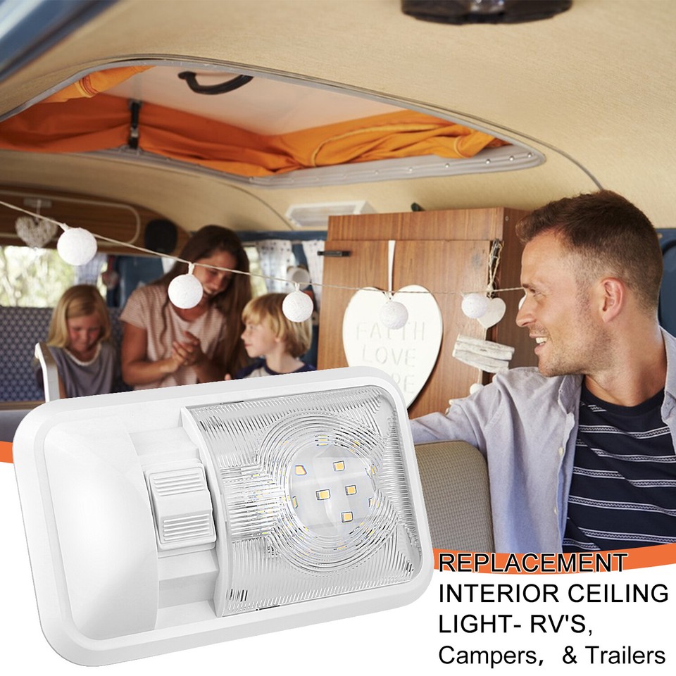 RV Interior LED Dome Lights - 1-6 PCS 12V Ceiling Lights for Trailers ...