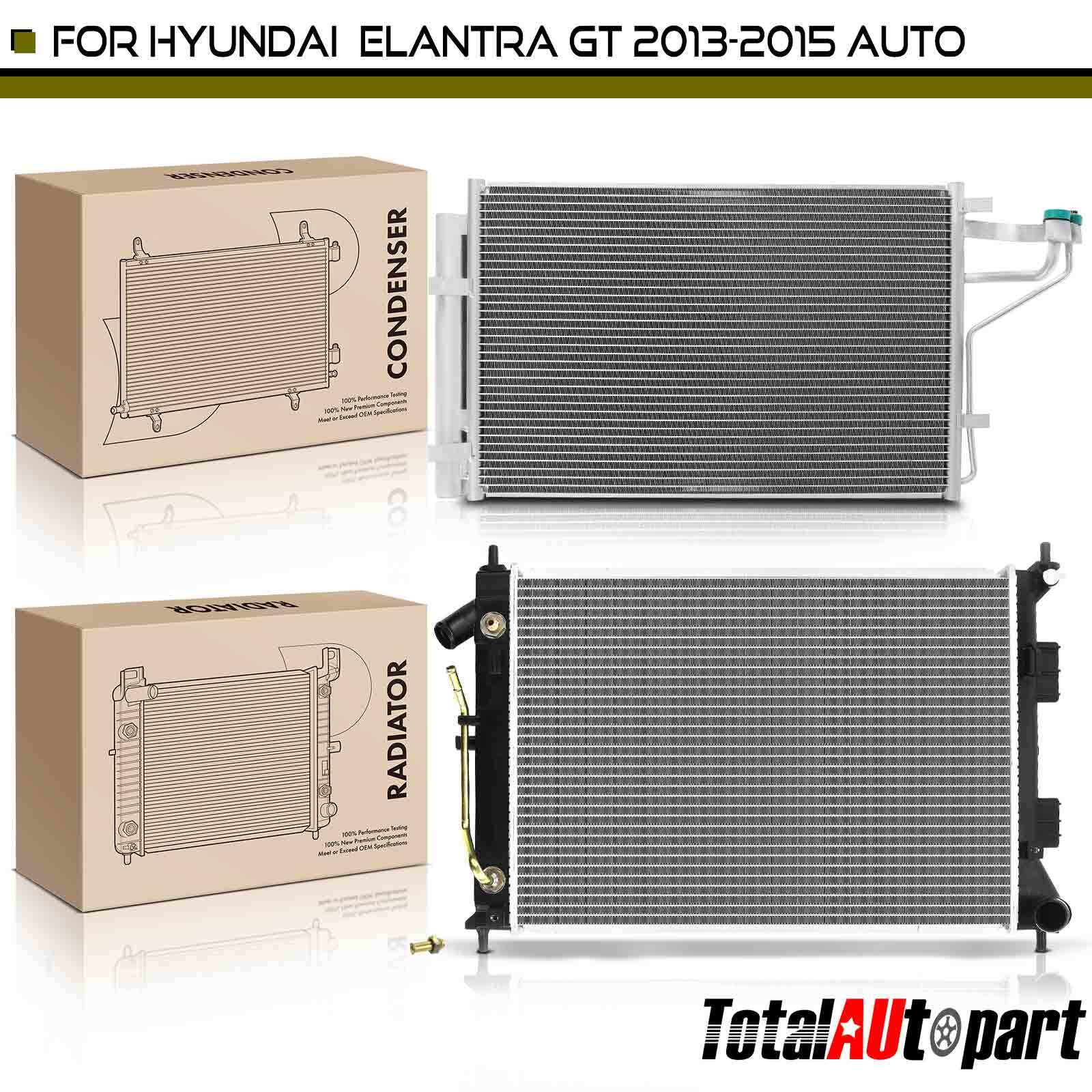 Radiator & AC Condenser Cooling Kit for Hyundai Elantra GT 2013-2015 ...