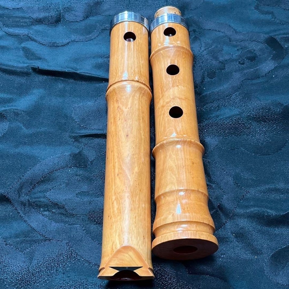 SHAKUHACHI KINKO School Japanese Traditional wooden Flute tuned F# 42cm ...