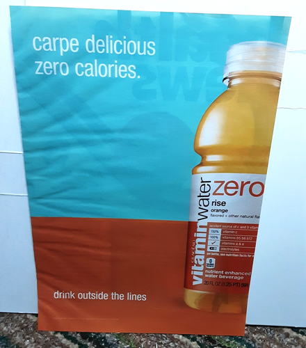 VitaminWater Zero Ad 2018 Rise Orange Drink Vintage Original Page | eBay
