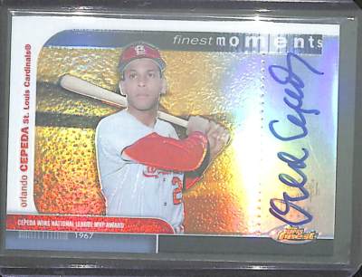 2003 Topps Finest Baseball Finest Moments Autograph #FMA-OC Orlando ...