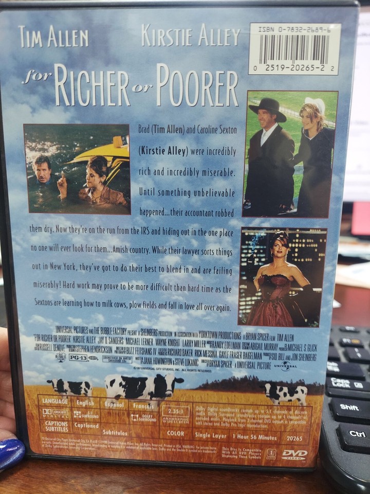 For Richer or Poorer (DVD, 1997) Tim Allen & Kirstie Alley 25192026522 ...