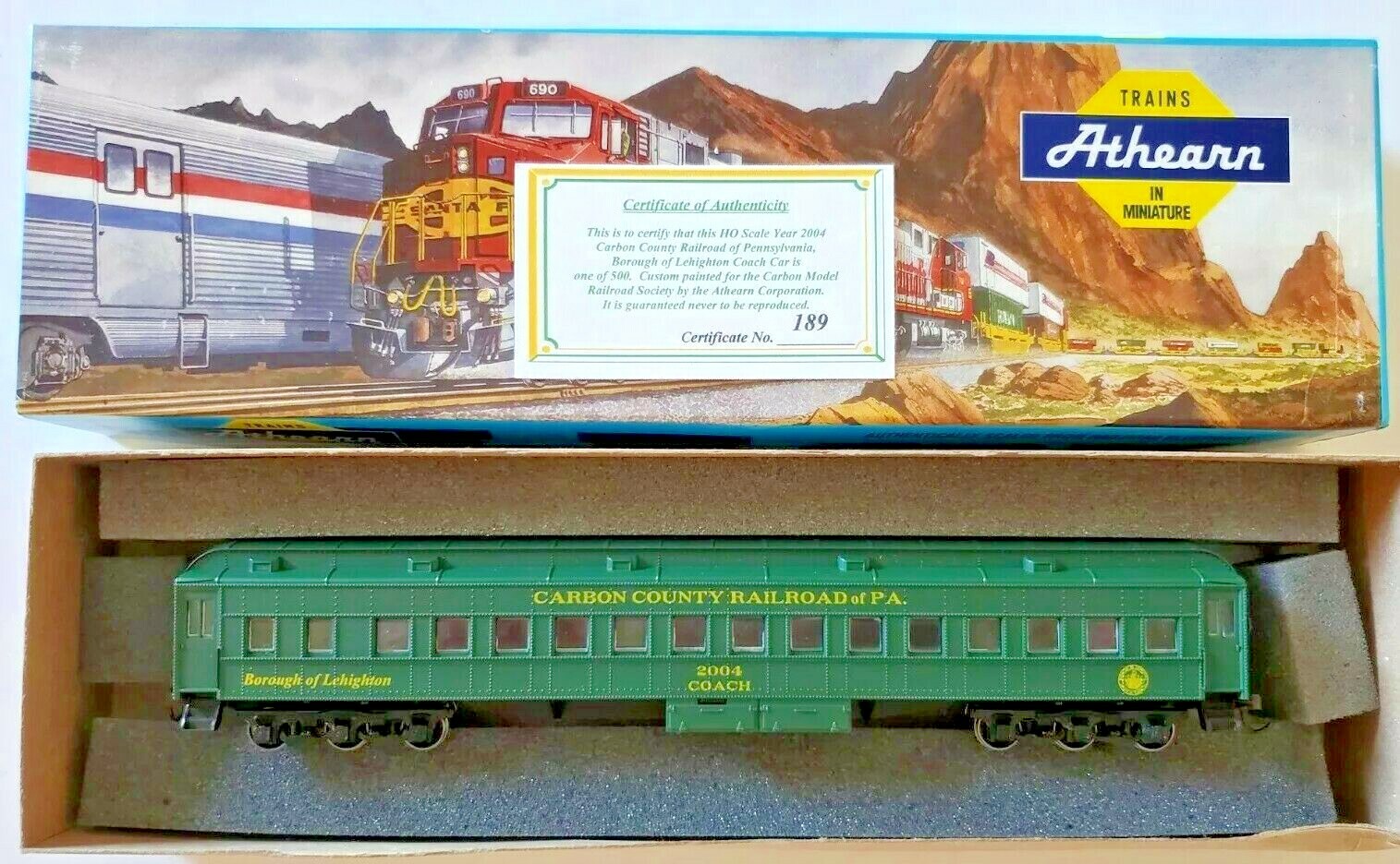 HO Athearn Custom Paint Carbon County Railroad of Pennsylvania Lehighton Coach | eBay