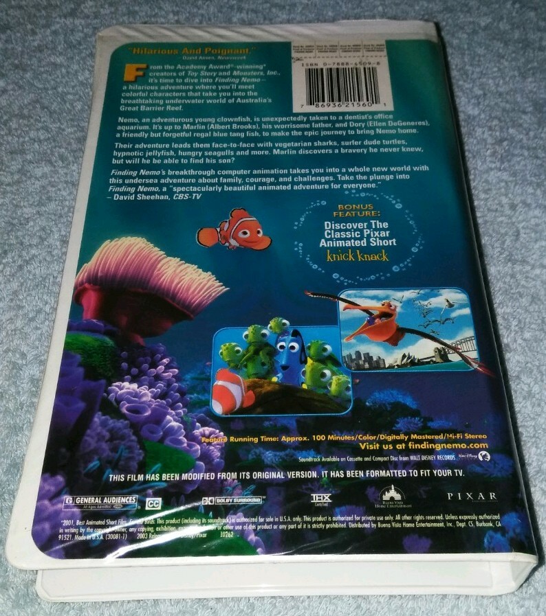 Finding Nemo Vhs Ebay