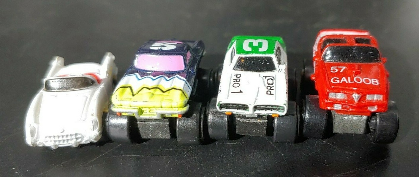 (4) 1980's Micro Machines Cars, Pontiac GTO, Chevy corvette, Galoob ...