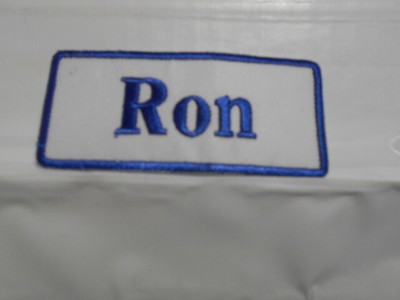RON NEW EMBROIDERED SEW / IRON ON NAME PATCH ASSORTED COLORS | eBay
