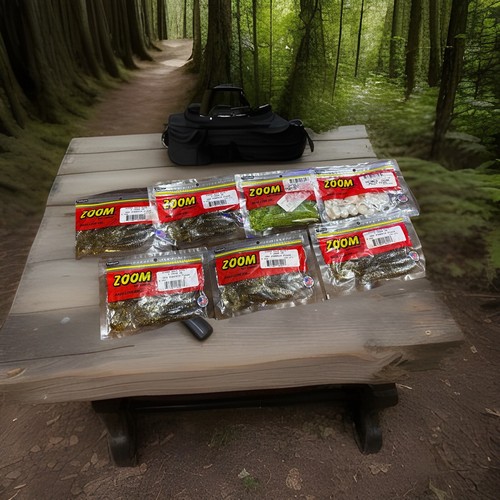 7 Packs Of ZOOM Fishing Bait. New. See Pics For Variety. Bass Loves Em ...