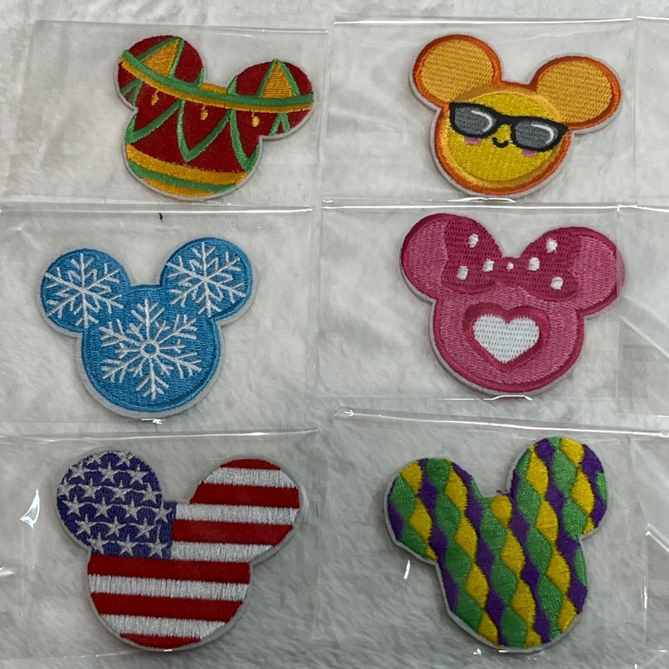 Mickey Mouse Patches Seasonal Variety Embroidered Iron-On Variety ...