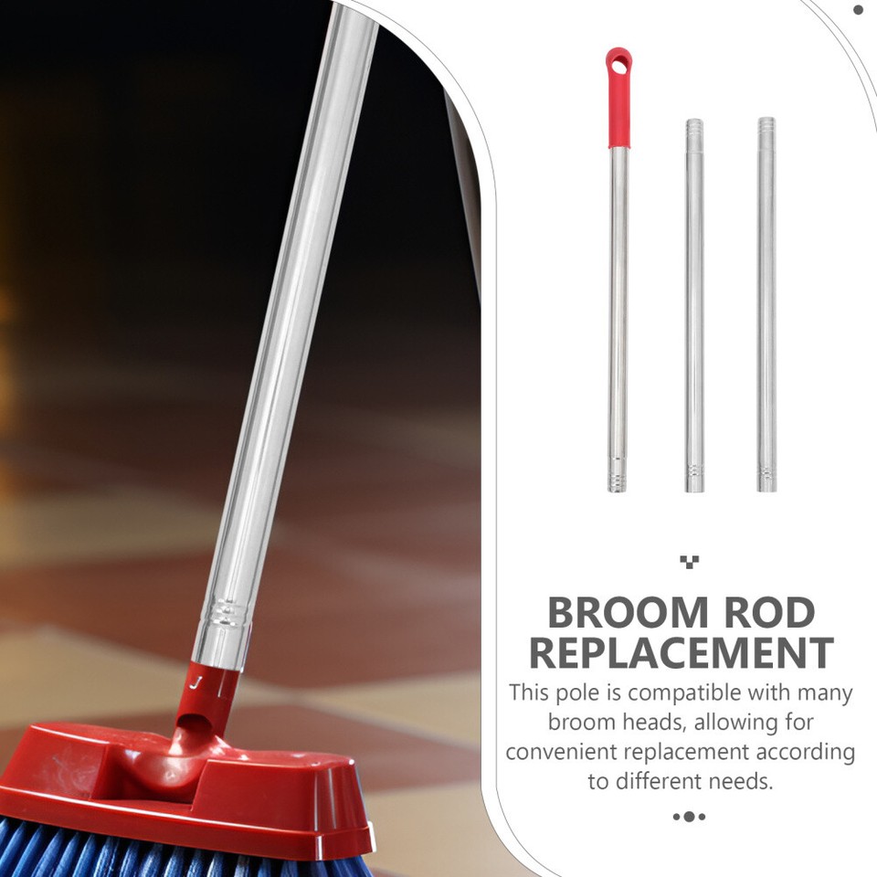 Stainless Steel Broom Handle Heavy Duty Replacement Pole Grip for ...