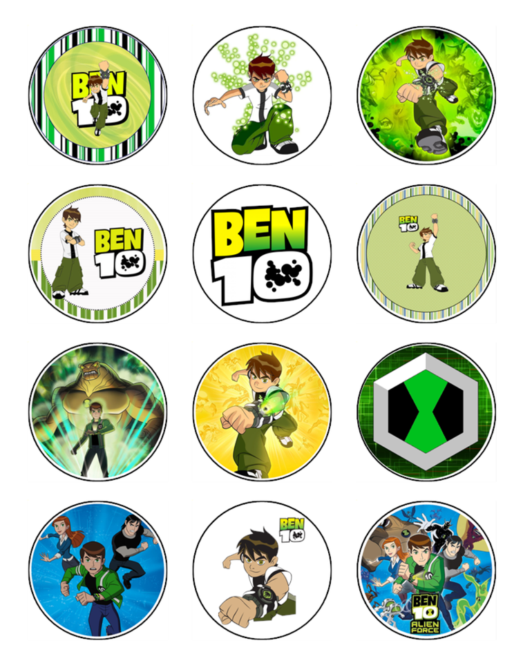 Ben 10 Edible Cake Toppers Edible Icing Superhero Cake Decorations (4 ...