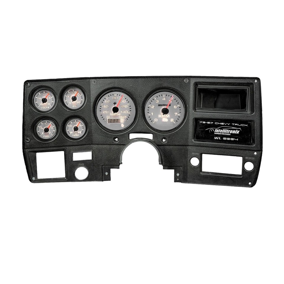 Intellitronix White Analog Gauge Cluster Panel For 1973-1987 Chevy ...