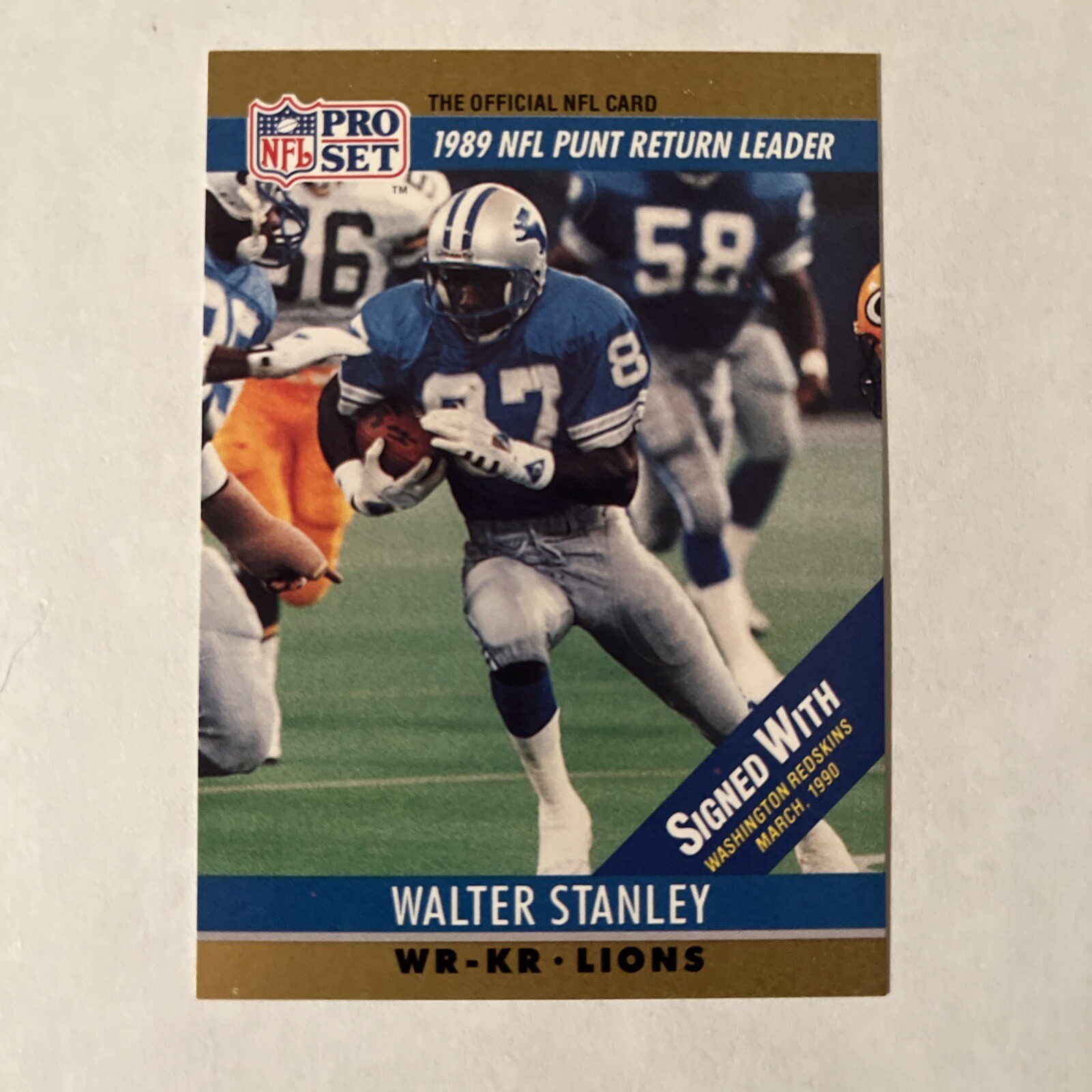 1990 Pro Set - League Leader Walter Stanley #15 Uniform Number 8 on ...