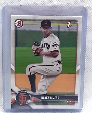 Blake Rivera 2018 Bowman Draft Baseball - 1st #BD-80 - San Francisco ...