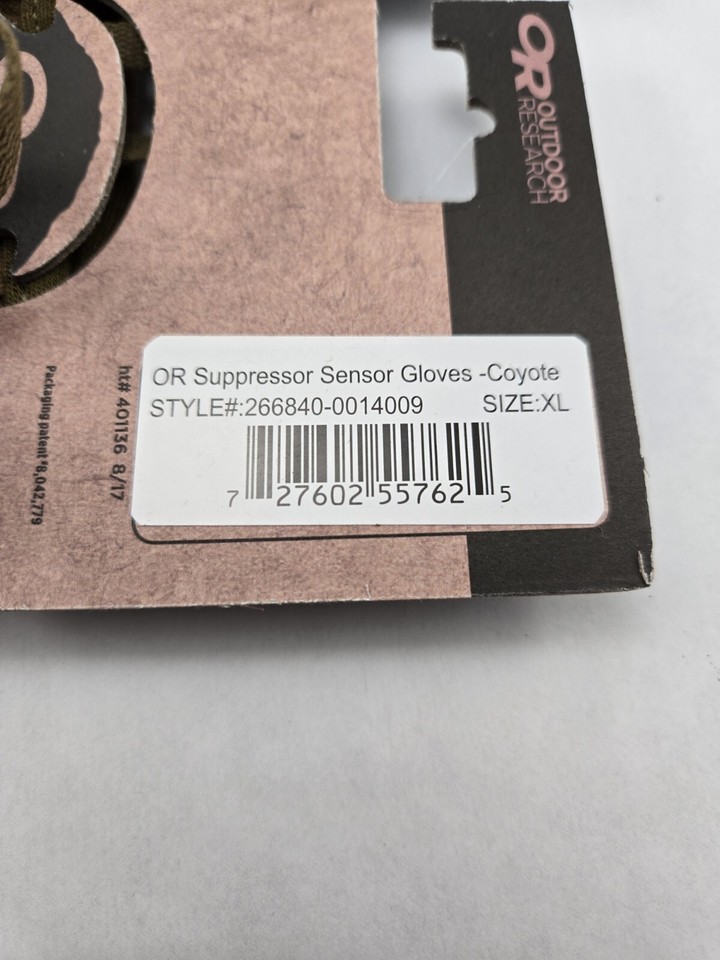 New Outdoor Research Suppressor Sensor Gloves XL Coyote Tactical ...