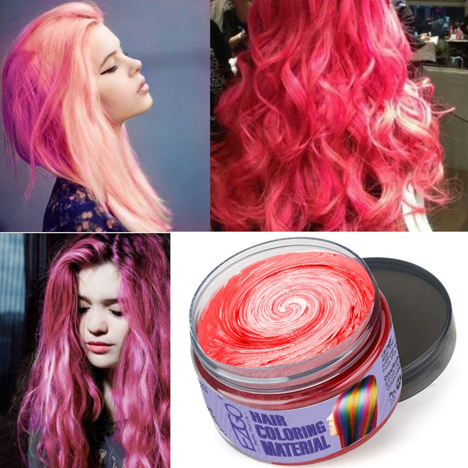 Hair Color Wax Mud Unisex DIY Temporary Hair Dye Modeling Long Lasting ...