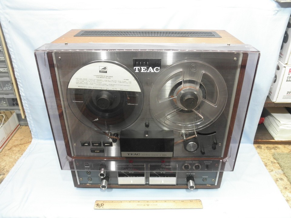 1967 TEAC A-4010S 4 Track Stereo Auto Reverse Tape Deck & Clear Cover ...