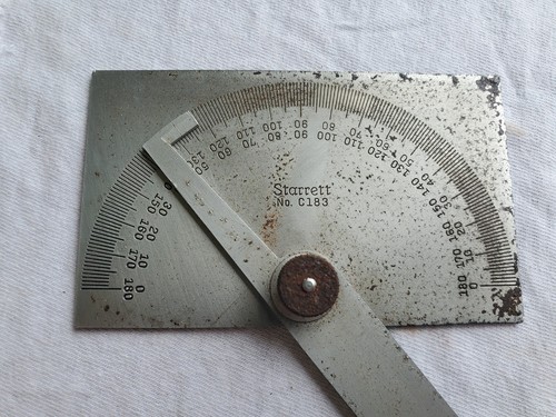 Starrett C183 Protractor Stainless Rectangular Head Machinist Tool | eBay