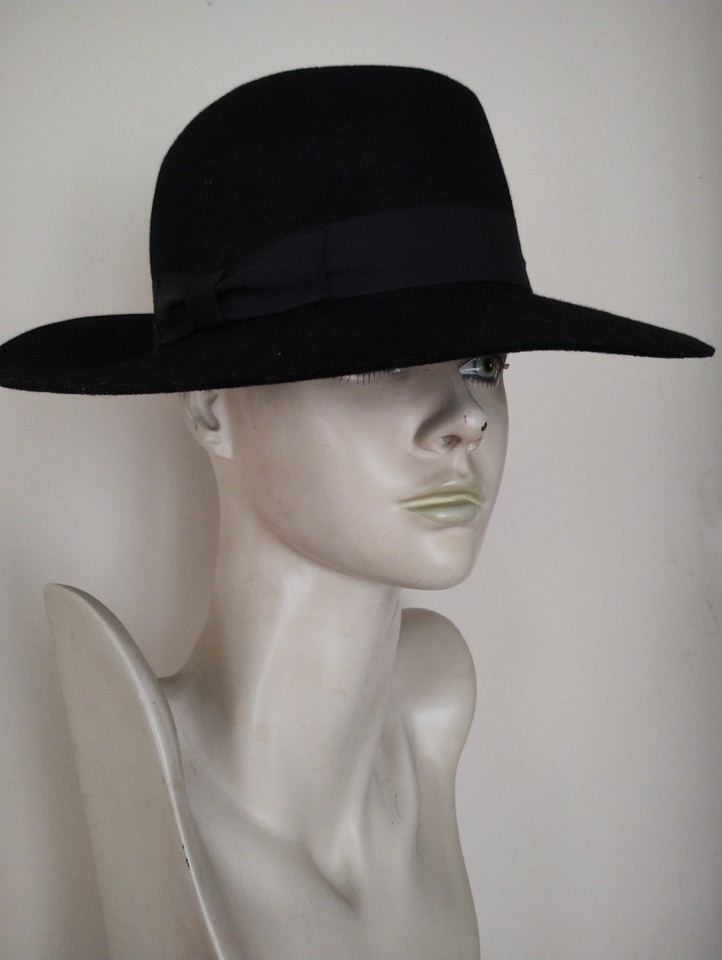 Failsworth Chester 100% Wool Black Trilby Fedora Hat Unisex | eBay UK