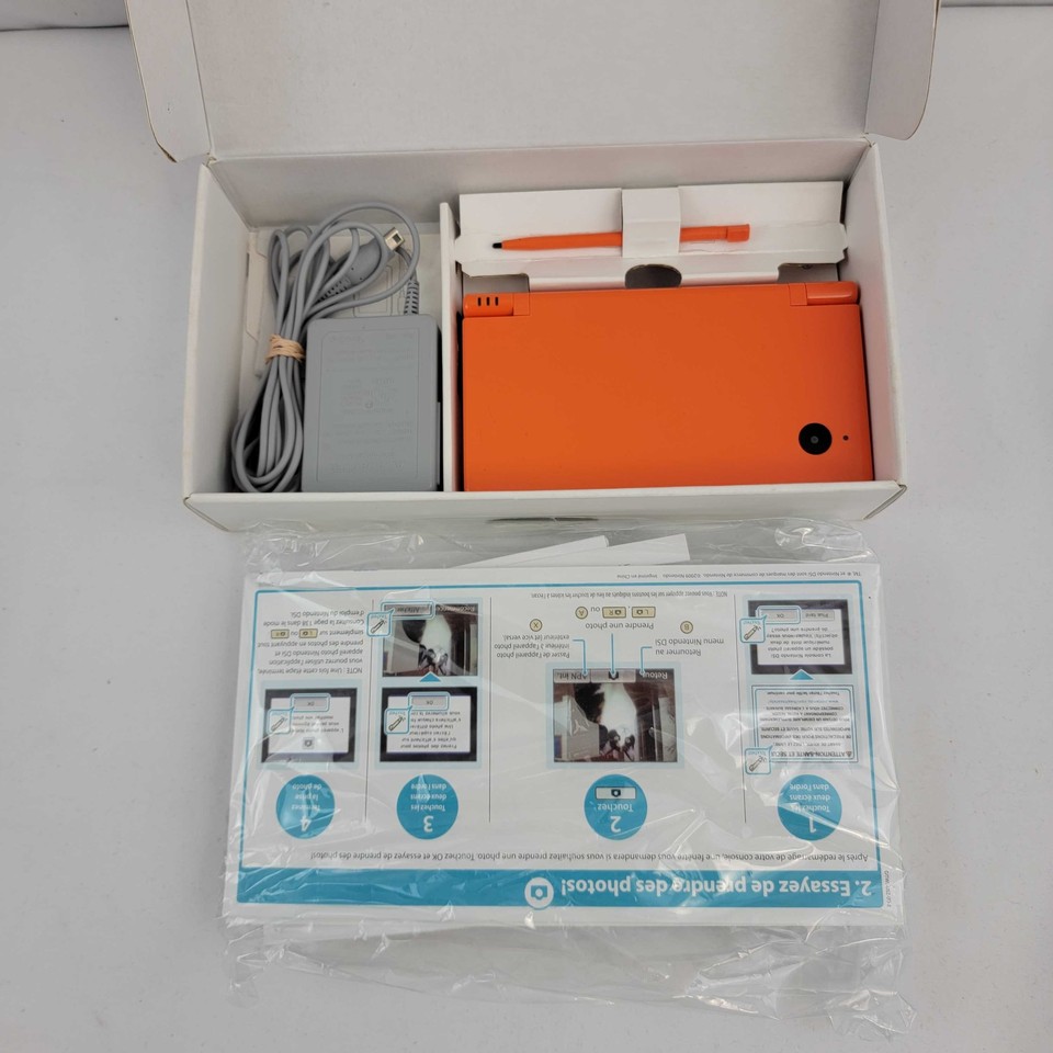 Nintendo DSi Orange - With Original Stylus, Charger & Box - Tested ...